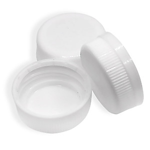 Pack of 25 White Bottle Caps Tamper Seal Lids 1.5'' Cap for Bottle 38 mm White Screw Bottle Cap Plastic Replacement Caps for Juice Water Crafts DIY Ideal for 4, 8, 12, 16 and 32 oz Bottle