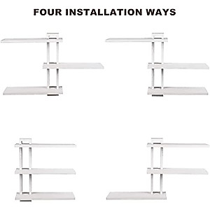 Emfogo Floating Shelves Wall Mounted, Rustic Wood Wall Shelves for Wall Decor, 3 Tier Wall Shelf for Bedroom/Bathroom/Living Room/Kitchen/Laundry Room Storage & Decoration