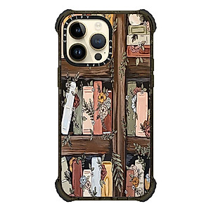 CASETiFY Ultra Impact iPhone 14 Pro Max Case [5X Military Grade Drop Tested / 11.5ft Drop Protection] - Bookshelf Garden by KT's Canvases - Glossy Black