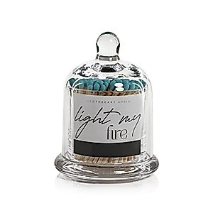 Zodax "Light My Fire" Jar of Matches 3.5" x 5" 150 Matches Blue Tip