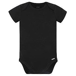 Gerber unisex baby 5 Pack Onesies Multi-packs Bundle Interlock 180 Gsm Shirt, Black, 0-3 Months US