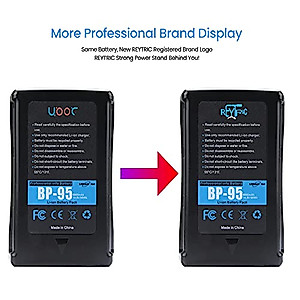 REYTRIC 95Wh(6600mAh) V Mount/V-Lock Battery with D-tap Output Charger and D-Tap Cable Compatible Video Camera Camcorder Broadcast LED Light Replacement Brick for DSLR