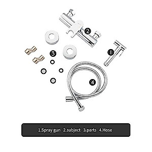 MINJING Bidet Faucets Wall Mounted Shower Tap Bidet Toilet Sprayer Toilet with Handheld Toilet Washer Mixer Muslim Shower