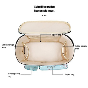 Travel Diaper Bag Tote Large Capacity Outdoor Multi Functional Hanging (Geometry Pattern)