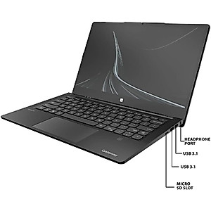 Gateway Ultra Slim Notebook, 14.1'' Touchscreen IPS FHD, 12th Gen Intel Core i7-1255U Quad-Core, 8GB RAM, 512GB SSD, Fingerprint Scanner, Webcam, WiFi 6, USB-C, HDMI, Win11 pro, Black (GWTC)