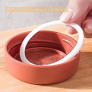 Overnight Oat Jars Containers with Screw Lid Airtight, Salad Dressing,Chia Pudding,Sugar Cane Cubes. Yogurt Storage Containers, Condiment Spice canisters