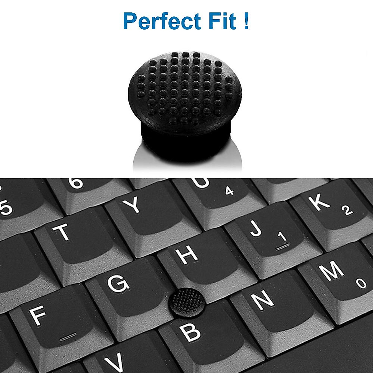 MMOBIEL 5 PCS Rubber TrackPoint Keyboard Mouse Black Cap with Soft Dome and Rim Laptop Pointer for HP Pavilion/Envy/Spectre/EliteBook/Omen/Stream/Chromebook