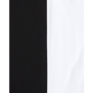 The Children's Place baby boys And Toddler Short Sleeve Basic Layering T-shirt T Shirt, Black/New Navy/Smoke/White 4 Pack, 3T US