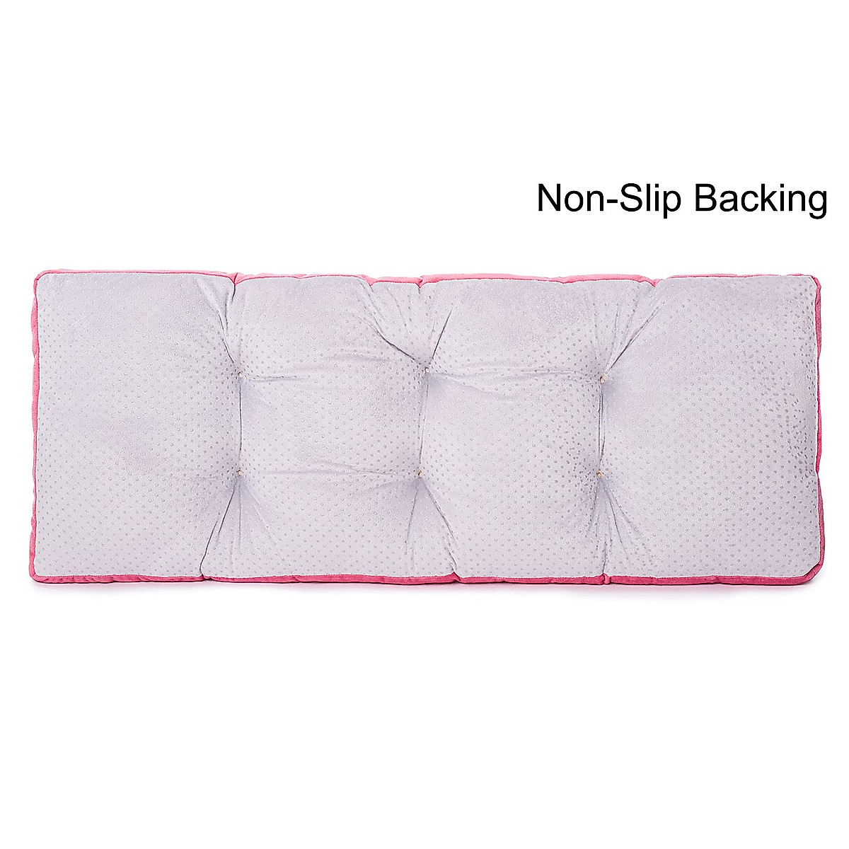 JAMPAYANG Bench Cushion, Non-Slip Tufted Bench Cushions for Swing, Shoe Storage, Window Seat (36"x14", Pink)