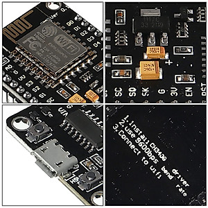 5pcs ESP8266 WiFi Development Module, MELIFE CH340 Serial Wireless Module NodeMcu Lua 4M WiFi WLAN Internet New Version Development Board.