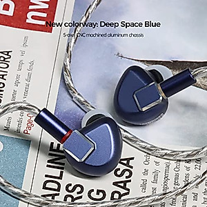 Letshuoer S12 PRO in Ear Headphones 14.8mm Planar Magnetic Driver Wired HiFi Earphones for Smartphones/PC/Tablet (Deep Space Blue, 2.5mm / 3.5mm / 4.4mm Connector)