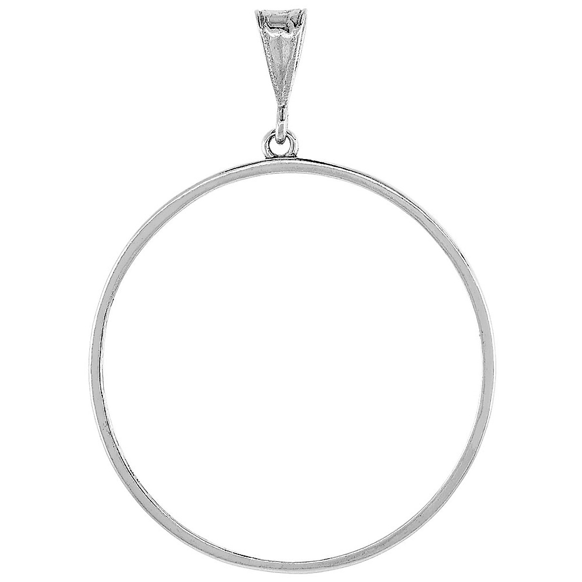 Sterling Silver Silver Eagle Bezel 41 mm Coins Prong Back Square Edge 1 oz Coin NOT Included