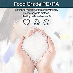 Vacuum Sealer Bags, SEATAO 2 Rolls 11" x 20' and 2 Rolls 8" x 20' Food Storage Rolls,BPA Free Food Seal Bags Environmentally Friendly Degradable Material, with embossed channel, Sous Vide cooking