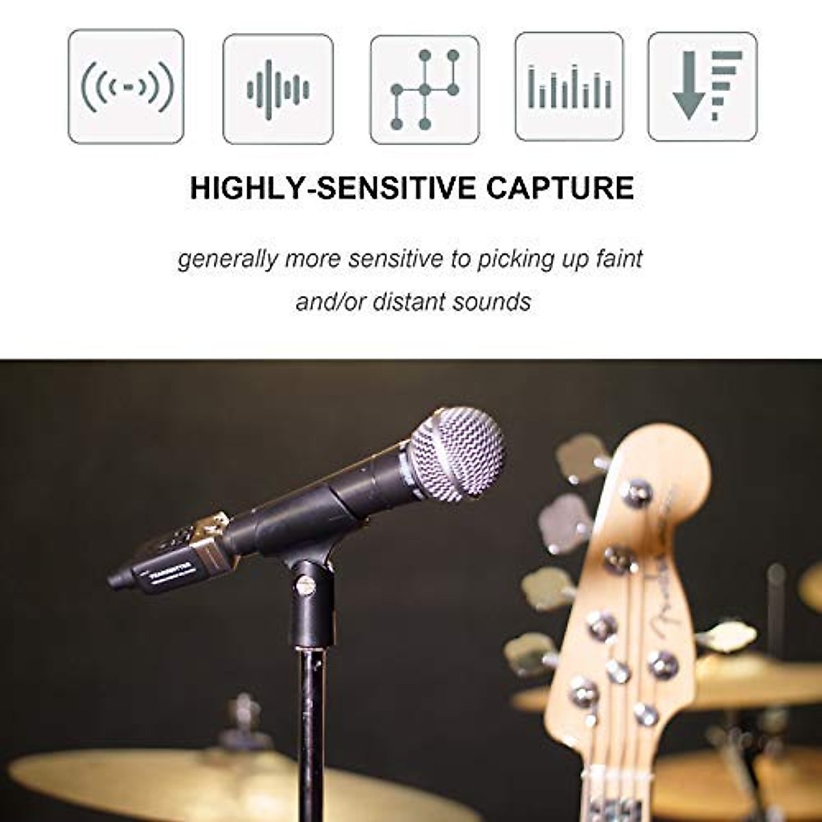 Xvive U3 XLR Microphone Wireless System 2.4GHz Wireless XLR Transmitter and Receiver for Dynamic Microphone, Audio Mixer, PA System