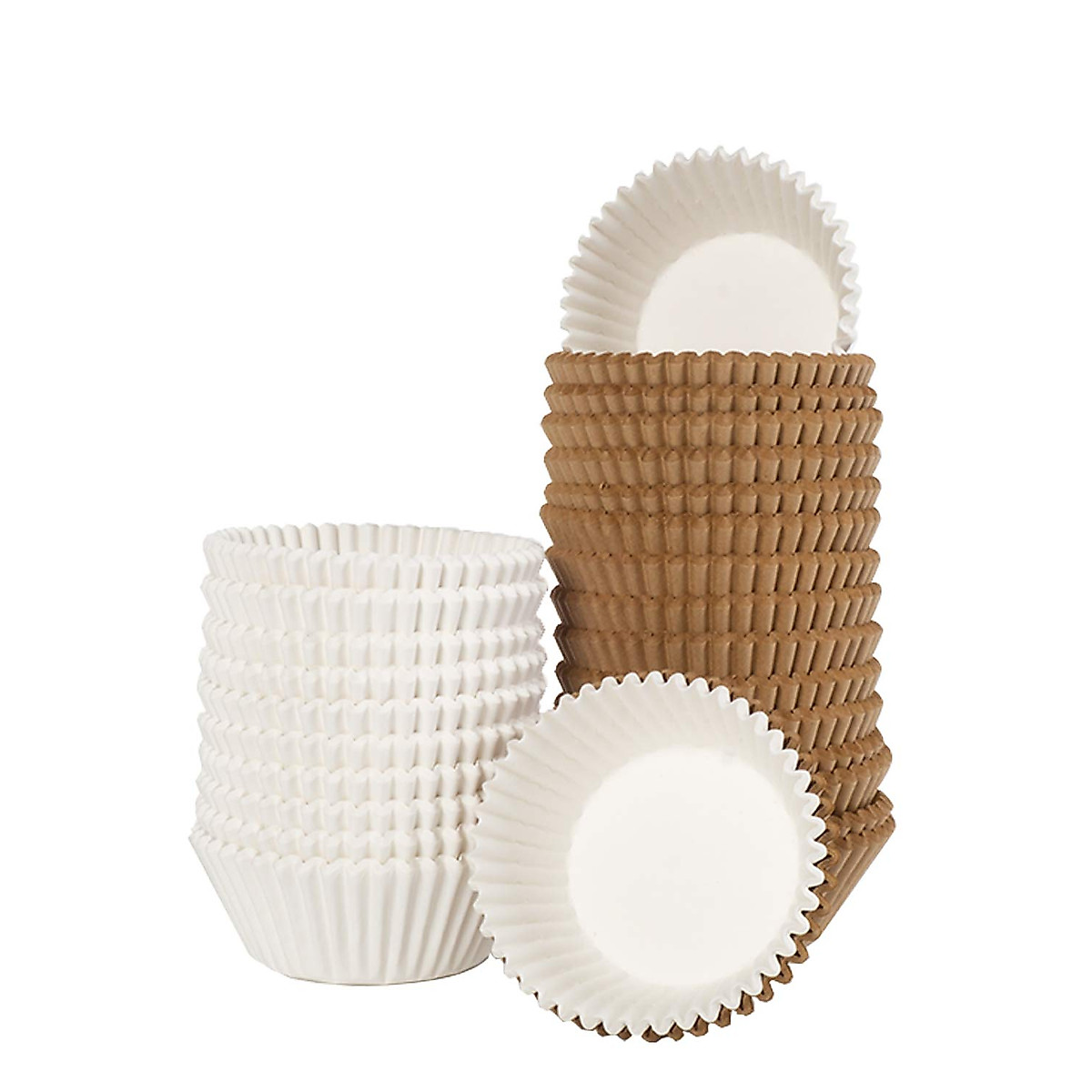 Cupcake Liners, 700 Pcs Muffin Liners, Standard Size Cupcake Wrappers of 2 Colors for Wedding and Birthday by DualFerv