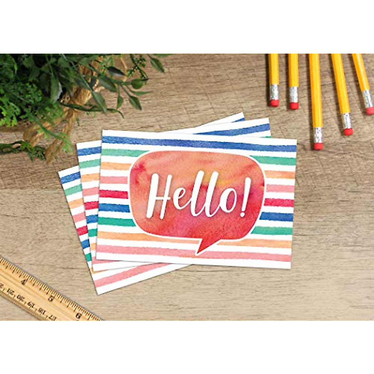 Watercolor Hello Postcards
