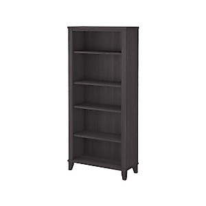 Bush WC81565 Somerset 5-Shelf 65-Inch H Bookcase, Storm Gray
