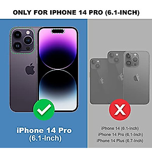 Shields Up Designed for iPhone 14 Pro Case, Minimalist Wallet Case with Card Holder (3 Cards) and Ring Kickstand/Stand, [Drop Protection] Slim Protective Cover for iPhone 14 Pro (6.1 inch) - Clear