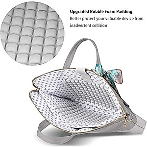 Laptop Bag for Women 13.3-Inch Carrying - Computer Bag Laptop Case Shoulder Slim Work Travel (Grey)
