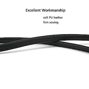 Xiazw Thin Soft PU Leather Crossbody Replacement Chain Strap for Small Bag，Purse，Wallet，Clutch，Phone Case (Black - Silver)