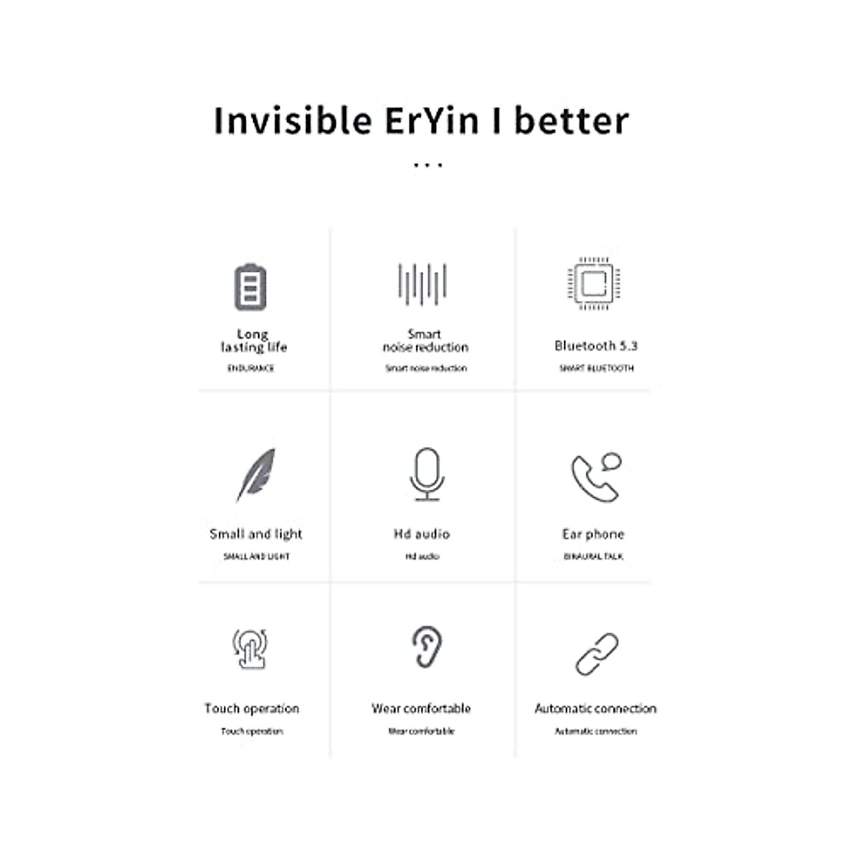 LmtLessDeals Wireless Bluetooth Earbuds Game Headphones 5.3 BT HiFi Stereo Premium Sound with Heavy Bass Shock K20 Touch Control Smart Noise Reduction Long Battery Life