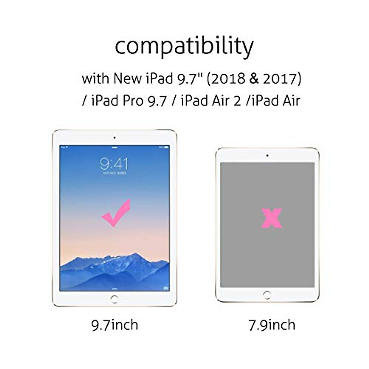 Ailun Screen Protector for iPad (9.7-Inch,2018/2017 Model,6th/5th Generation),iPad Air 1,iPad Air 2,iPad Pro 9.7-Inch 2016,Tempered Glass Film,Apple Pencil Compatible,Case Friendly