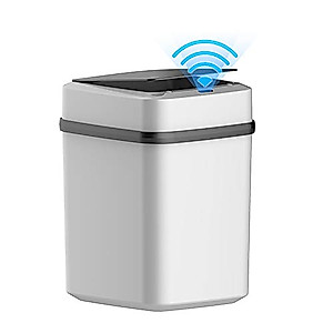 NORMIA RITA Knee & Hands Touchless Trash Can 3 Gallons Small Automatic Garbage Can with 0.3s Fast Motion Sensor for Kitchen Bedroom Bathroom