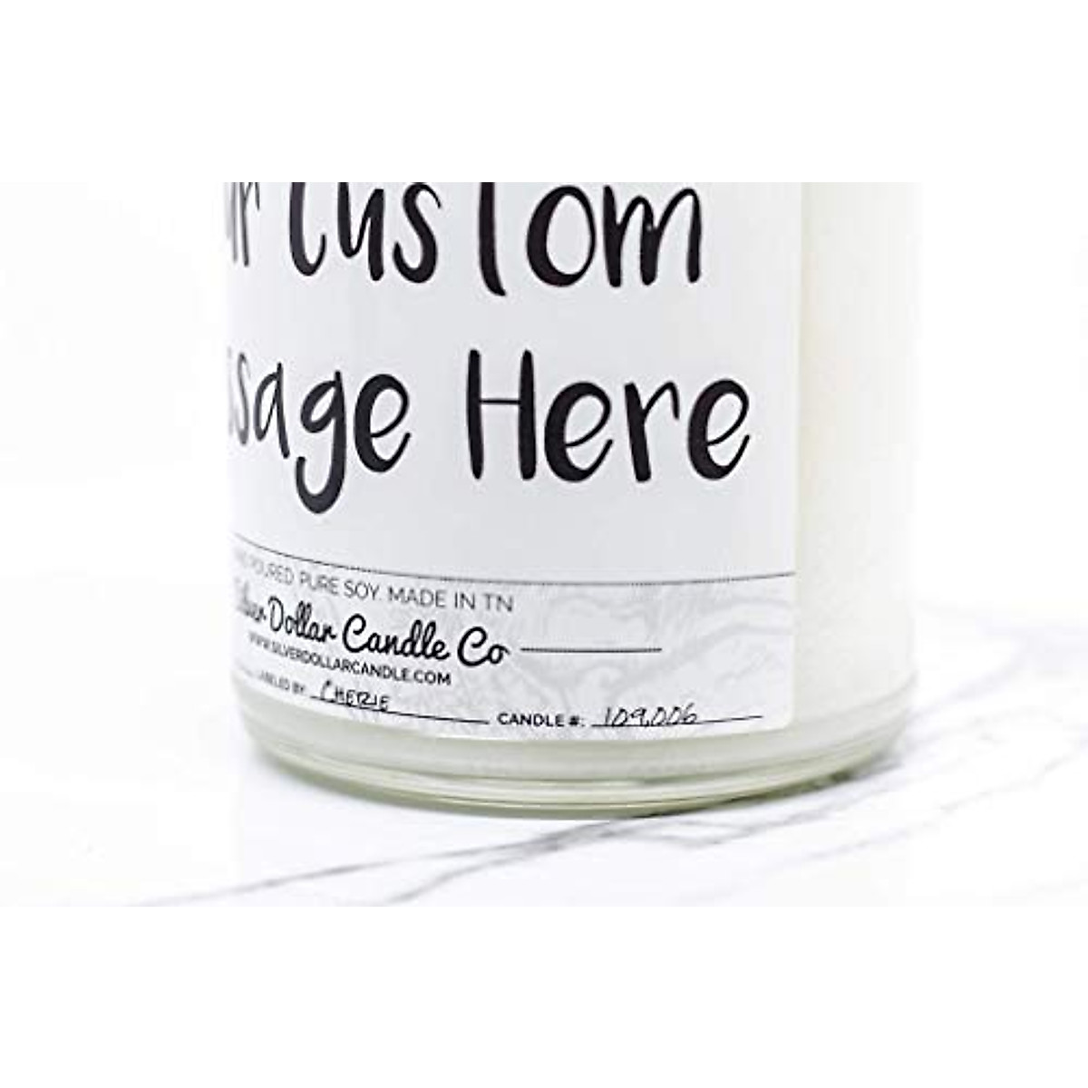 Personalized 8oz/16oz Handmade 100% Soy Wax Scented Candle by Silver Dollar Candle Co.