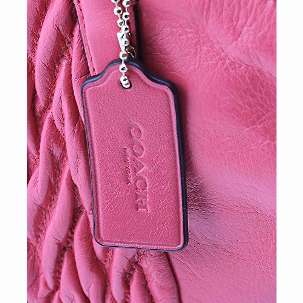 COACH Small Kelsey Satchel in Gathered Twist Leather in Dahlia F37081 IMDUL