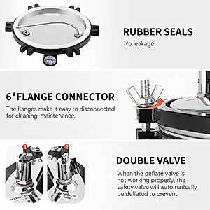 BAOSHISHAN 12L Steam Autoclave 12.7 QT Stainless Steel Portable Pressure Autoclave 1KW 110V