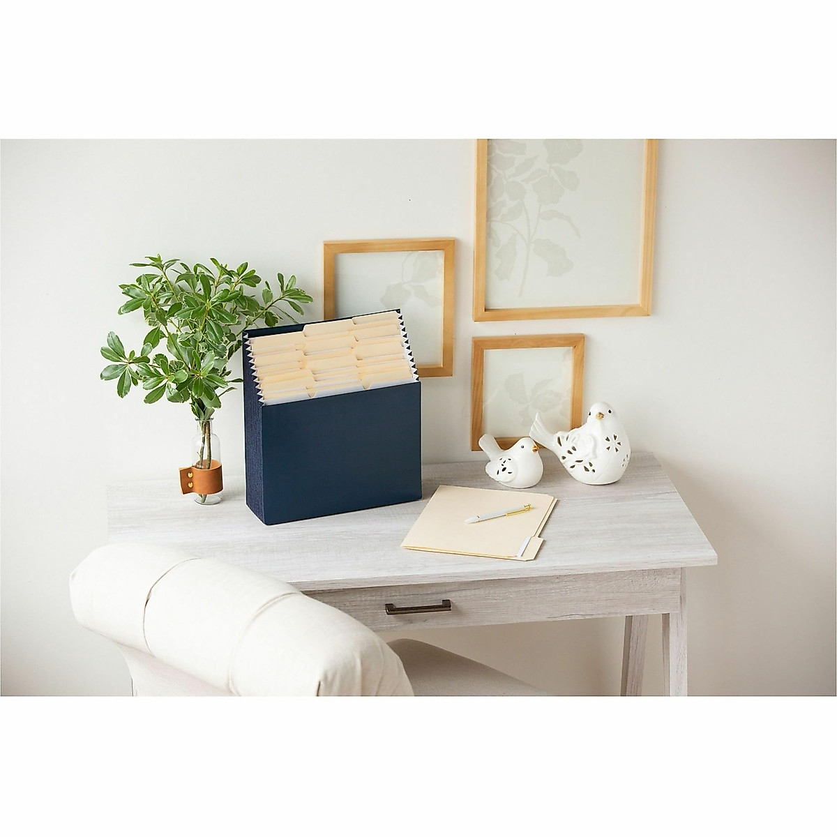 Smead Stadium File, 12 Pockets, Alphabetic/Monthly/Daily, Household/Blank Labels, Letter Size, Navy Blue (70211), 1.88 x 12.25 x 13.63 inches