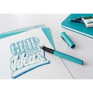 Faber-Castell 140916 Grip 2010 M Fountain Pen - Turquoise
