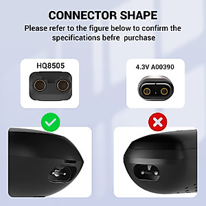HQ8505 Norelco Charger Cord Fit for Philips Norelco HQ8505 7000 5000 3000 Series mg5750 mg7790 Electric Shaver Beard Trimmer Adapter Power Supply Charging Cord 15V AC Adapter Power Supply Cord