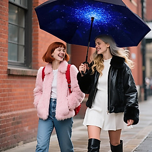 SIEPASA Spar. Saa Double Layer Inverted Umbrella with C-Shaped Handle, Anti-UV Waterproof Windproof Straight Umbrella for Car Rain Outdoor Use