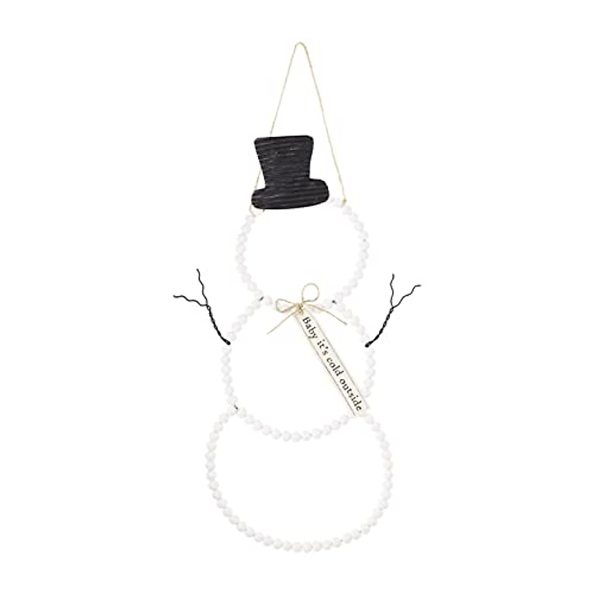 Mud Pie Beaded Hanger, Snowman
