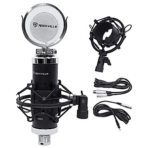 Rockville 2-Person Podcast Podcasting Recording Bundle w/Mics/Mixer/Headphones