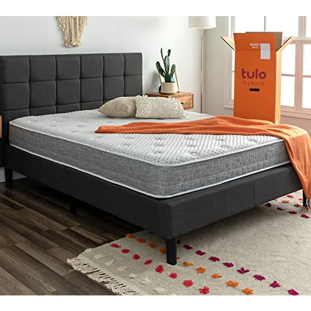Tulo by Mattress Firm | 8 INCH Memory Foam Plus Coil Support Hybrid Mattress | Bed-in-A-Box | Firm Comfort | King
