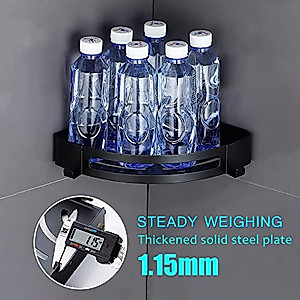 PoncherishAE 2 Pack Corner Shower Caddy,Kitchen Racks Shower Caddies,Aluminum Storage Organizer for Bathroom,Toilet,Kitchen and Dorm