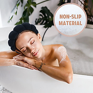 2 PCS Women Sponge Spa Headband Makeup Headband Spa Headbands Terry Towel Cloth Fabric Head Band for Skincare, Face Washing, Makeup Removal, Shower, Facial Mask, Hair Accessories 2 Colors (blackwhite)