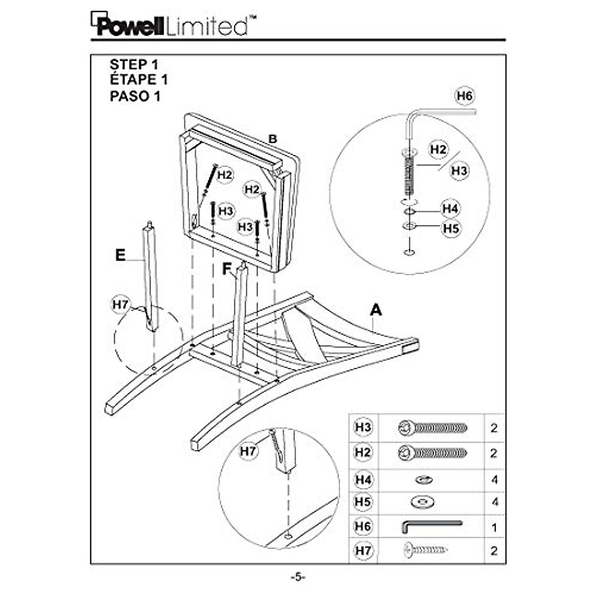 Powell 9 Piece Wooden dining set
