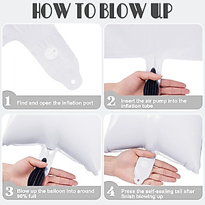 20 Pcs Star Balloons,18 Inch White Star Foil Balloons,Star Shaped Balloons Mylar Balloons Helium Balloons for Birthday Party Anniversary Wedding Baby Shower Decorations (White)