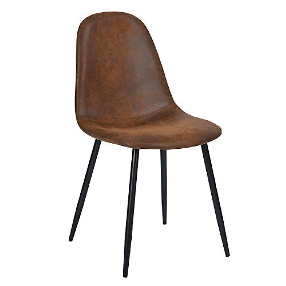 Homy Casa Inc Charlton Suede Brown A Chair, 16.9 in x 18.1 in x 33.9