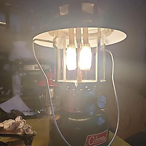 Meuey Lyot Gas Lamp Mantles 3 Layers Gas Lamp Mantles Propane Lantern Mantles and 2 Mounting Clips Gas Lamp Mantles Accordion-Shaped Mantles Lanterns-4PCS