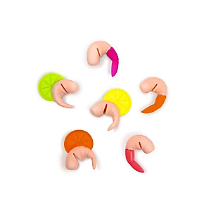 Genuine Fred Shrimp Cocktail-Drink Markers-6, Set of 6, Orange
