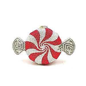 DEBIMY Candy Shape Clutch Purse Shining Crystal Evening Bags Luxury Rhinestone Handbags for Prom Cocktail Party Red