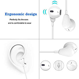 ZDAGO [2Pack] 3.5mm Headphones,Aux Earphones,Headphones with Microphone and Volume Control Compatible with Phone 6,pad,Computer,MP3,MP4