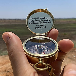 God's Path Compass - Religious Gifts for Men, Baptism Gift for Teenage Boys, Christian, Catholic, Communion, Confirmation, Graduation, Sentimental & Inspirational Present - Greeting Card Included