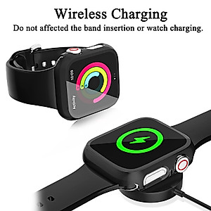 HASDON [12 Pack] Case Compatible with Apple Watch Series 9 8 7 45mm with Tempered Glass Screen Protector, Full Coverage Bumper Hard PC Protective Cover for iWatch Series 9 8 7 45mm Accessories