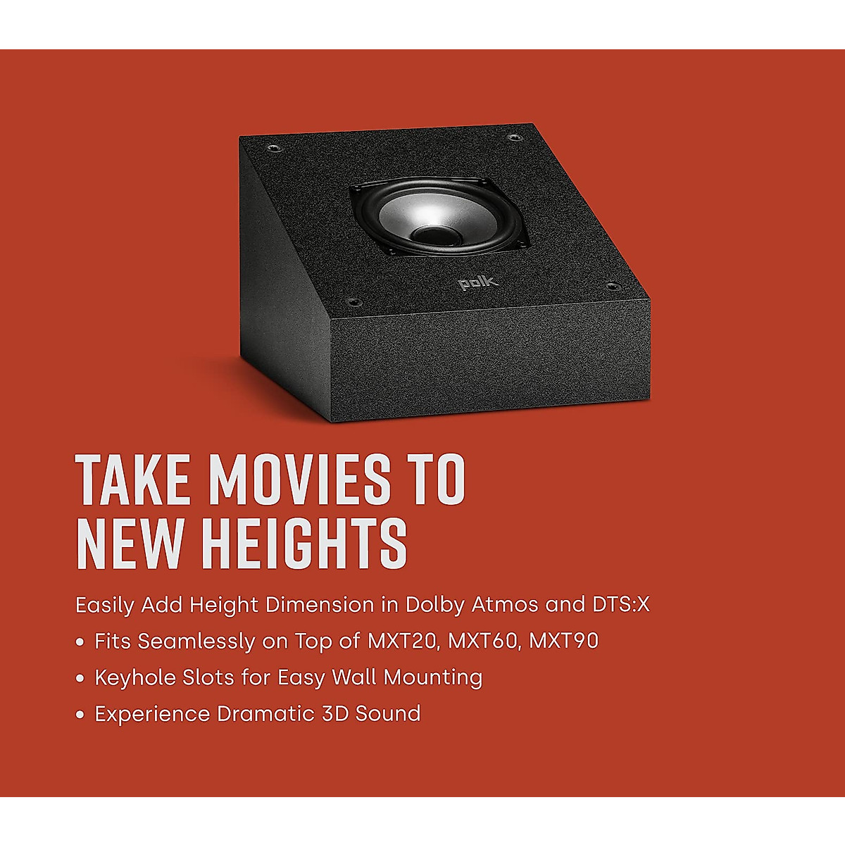 Polk Monitor XT60 Tower Speaker - Hi-Res Audio Certified, Dolby Atmos, DTS:X & Auro 3D Compatible, 1" Tweeter, 6.5" Dynamically Balanced Woofer, (2) 6.5" Passive Radiators (Single, Midnight Black)
