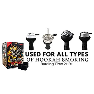100% Natural Coconut Premium Hookah Shisha Charcoal, 36 XL Cubes, 31x31x31mm, 1Kilo